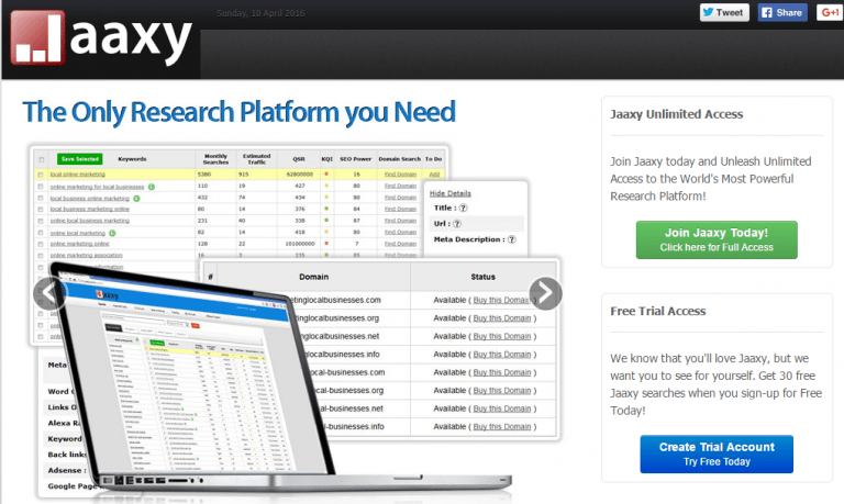 Jaaxy - Organic Keyword Research Tool - Best Lifetime Income